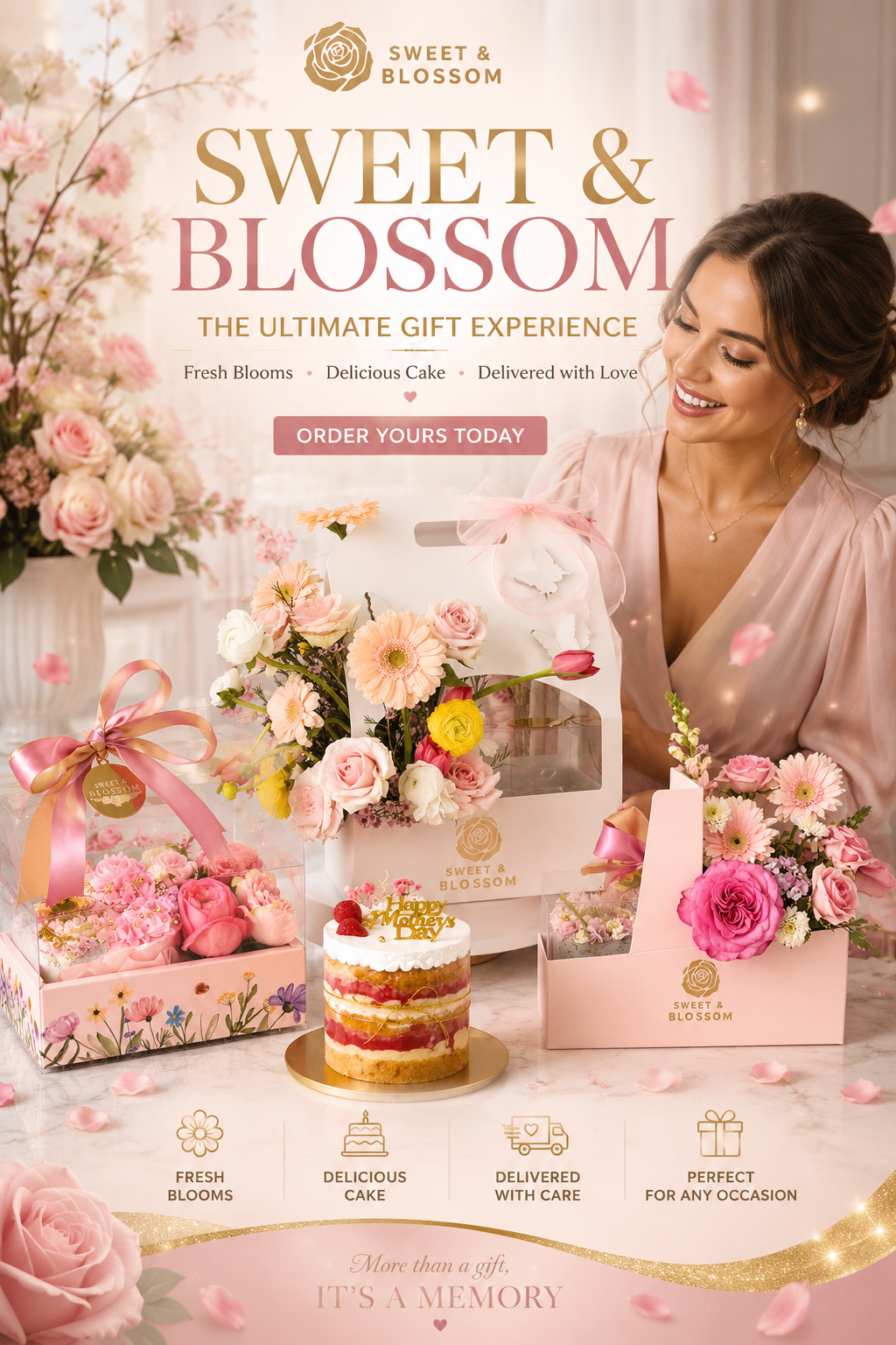 Luxury Cake & Flower Gift Boxes | Sweet & Blossom Miami